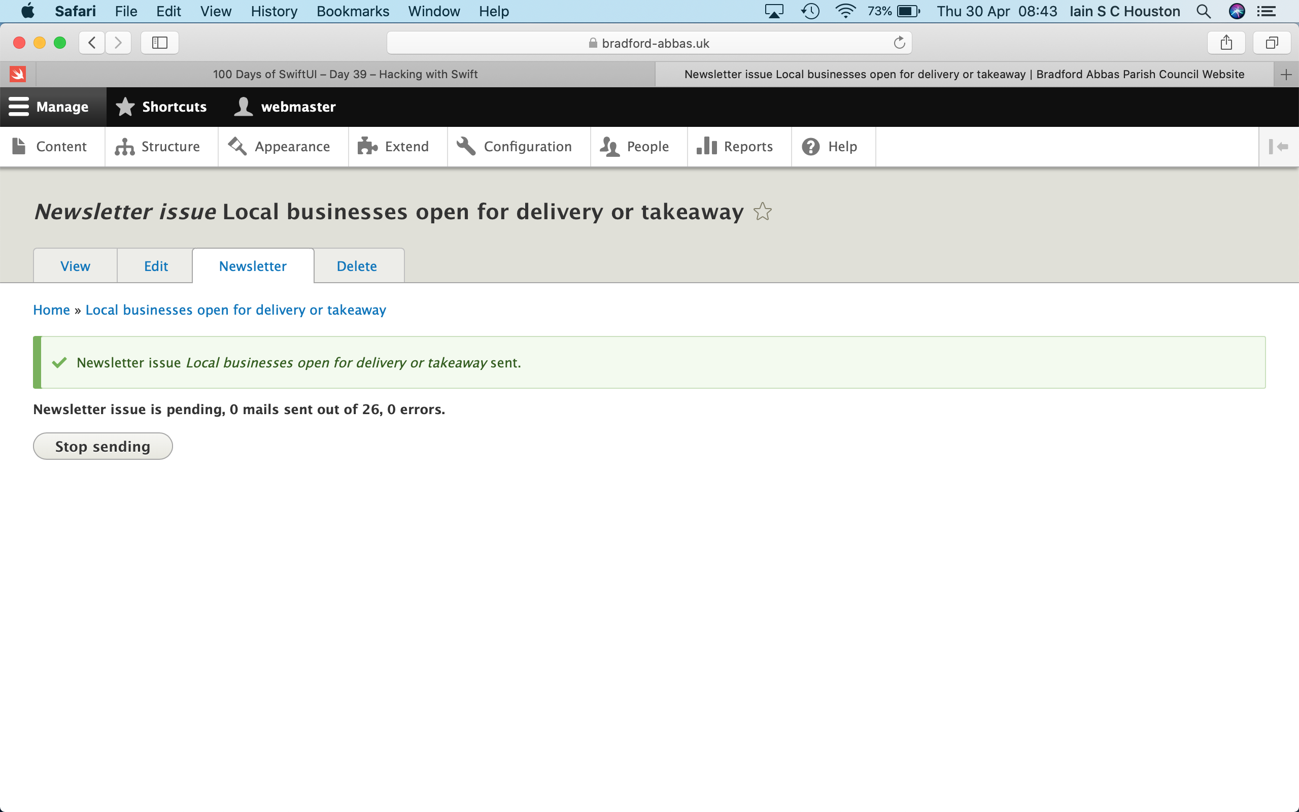 AJAX 500 error in sendmail transport prevents status reporting [#3132814] | Drupal.org