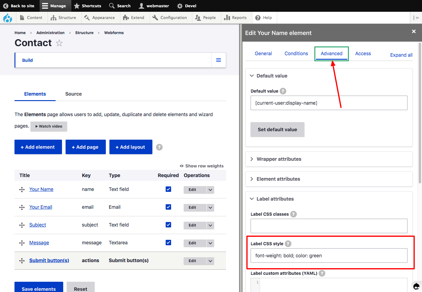 How to make element Titles bold [#3133005] | Drupal.org