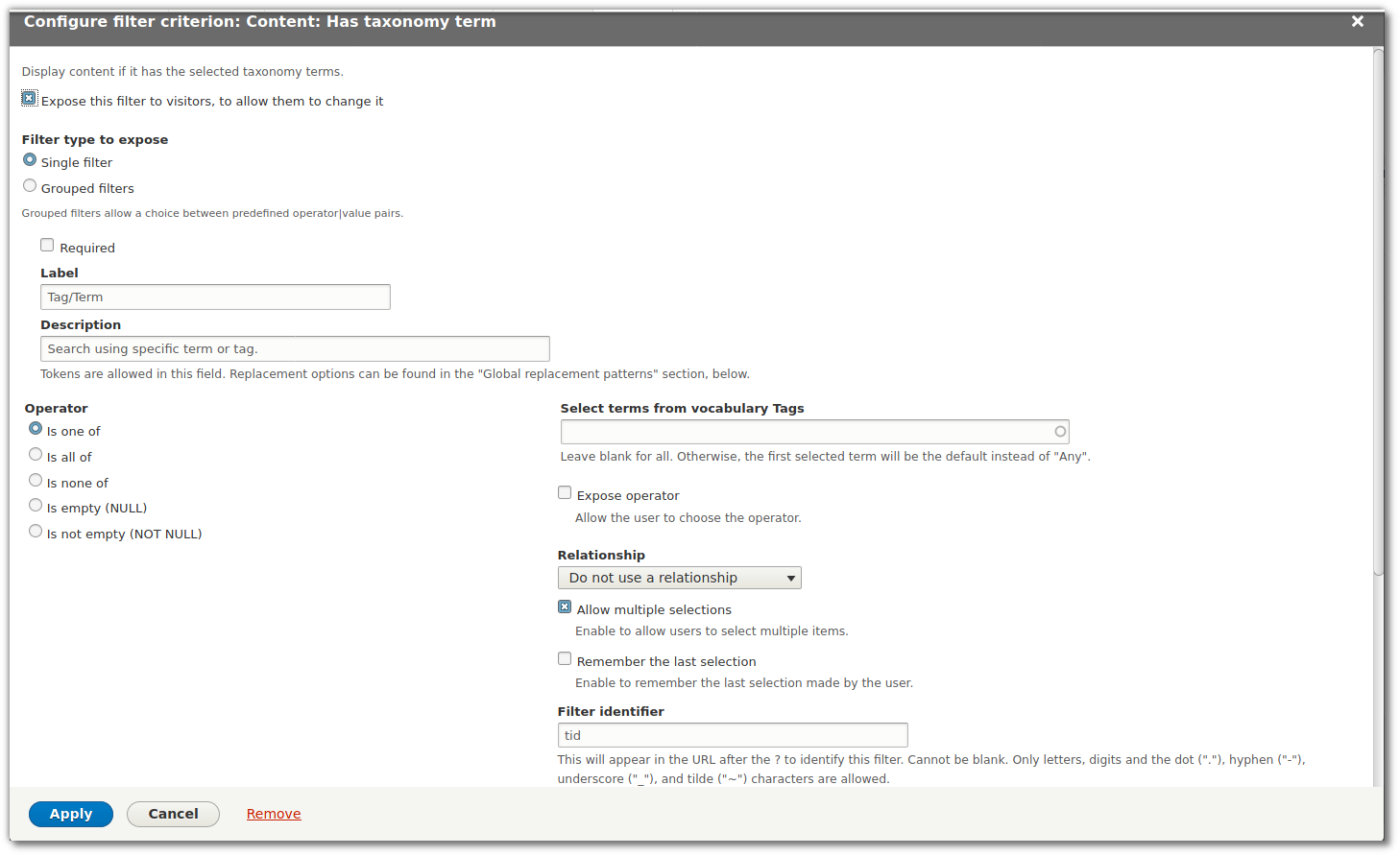 Views Exposed Filter Auto Complete "Has taxonomy term" field too wide [#3135137] | Drupal.org