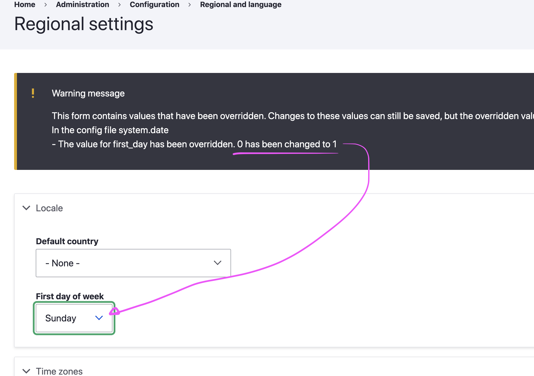 There is no indication on configuration forms if there are overridden values [#2408549] | Drupal.org