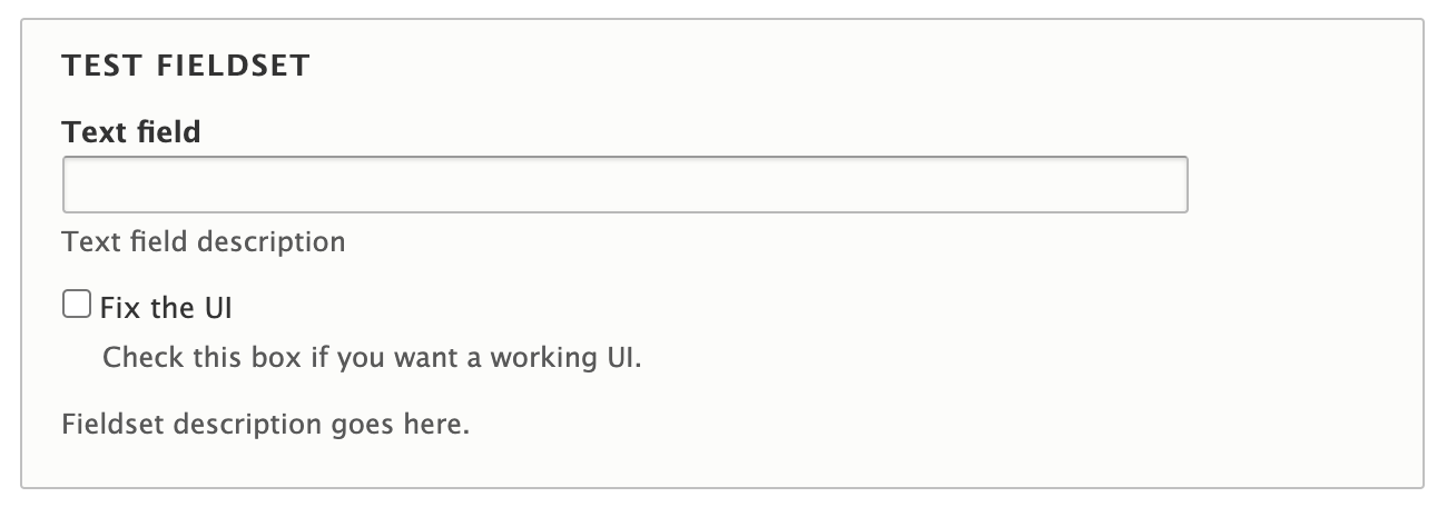 Option #description_display for form element fieldset is not changing anything [#2396145 ...