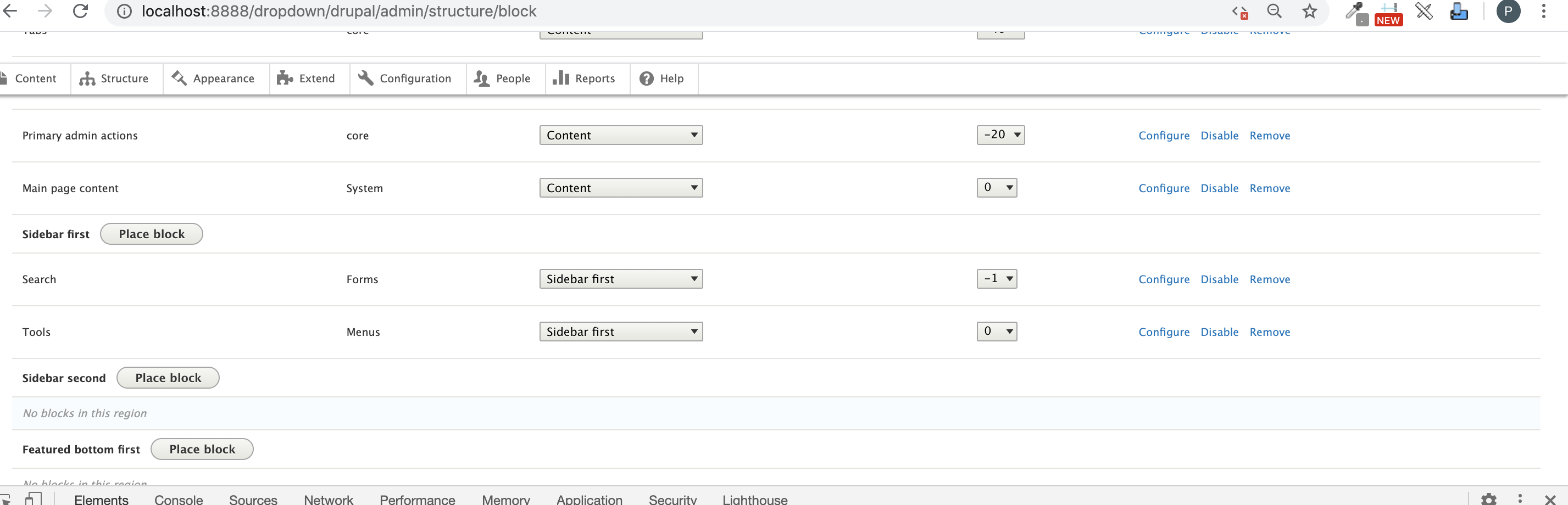 Toolbar Menu with Javascript disabled should be static [#3143749 ...