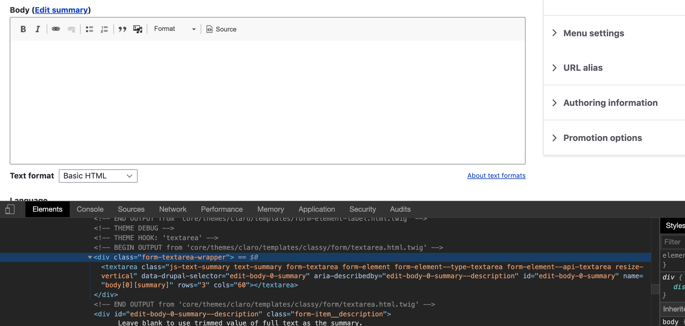 Move HTML classes from claro_preprocess_textarea to a template [#3105575] | Drupal.org