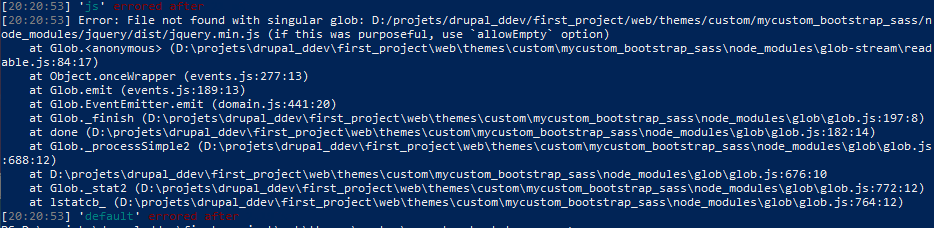 Gulpfile Error When Running Gulp Command 3150498 