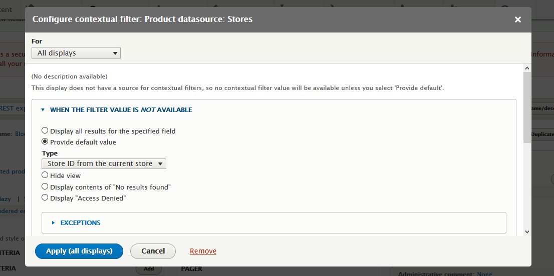 Contextual store product block views does not render on the store information page ? [#3153177 ...