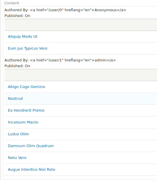 HTML outputted as text when using table format with more than one grouping [#3164400] | Drupal.org