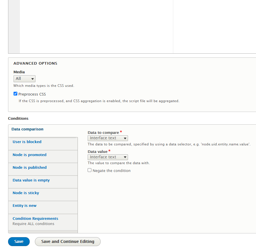 Can't Found "Pages" Condition [#3164940] | Drupal.org