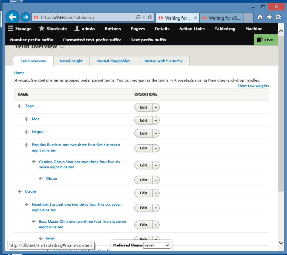 Prevent line breaks in draggable (first) table cells [#3083044] | Drupal.org