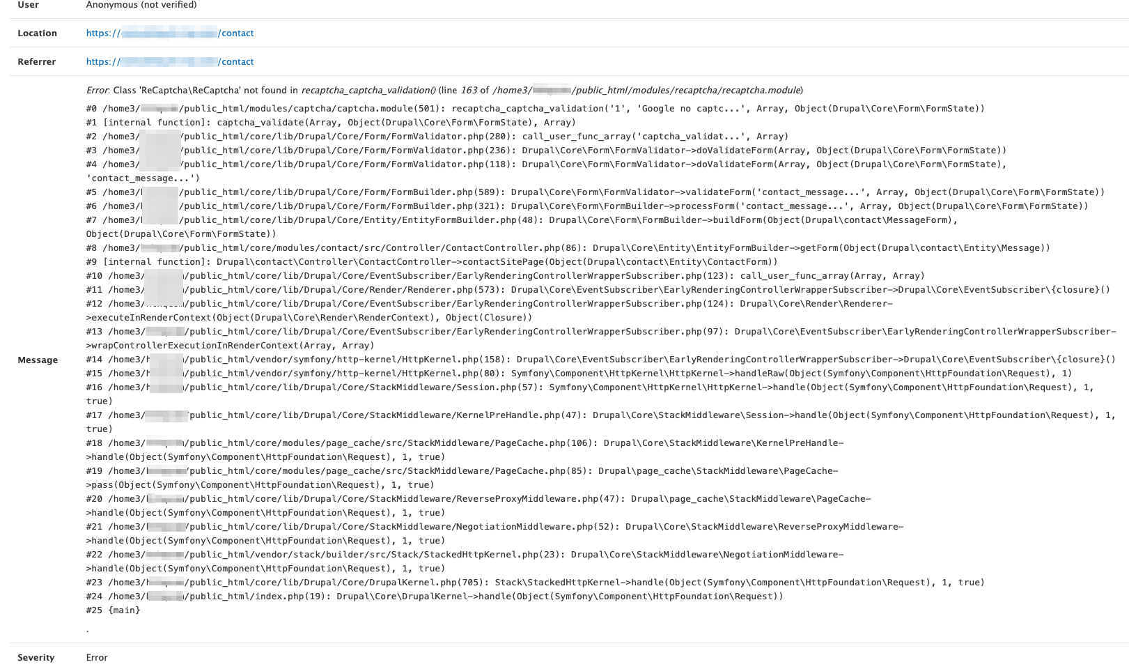 The website encountered an unexpected error. Please try again later. [#3168481] | Drupal.org