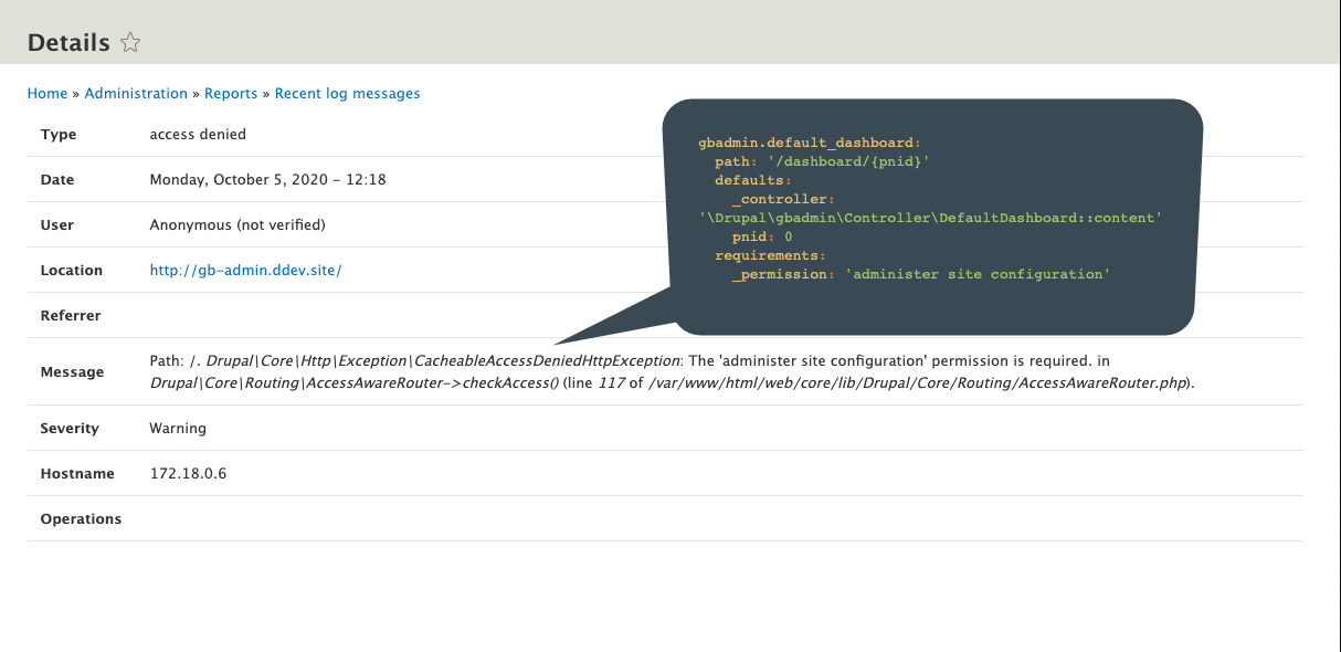 RoleAccessCheck should provide a reason when denying access [#3174996] | Drupal.org