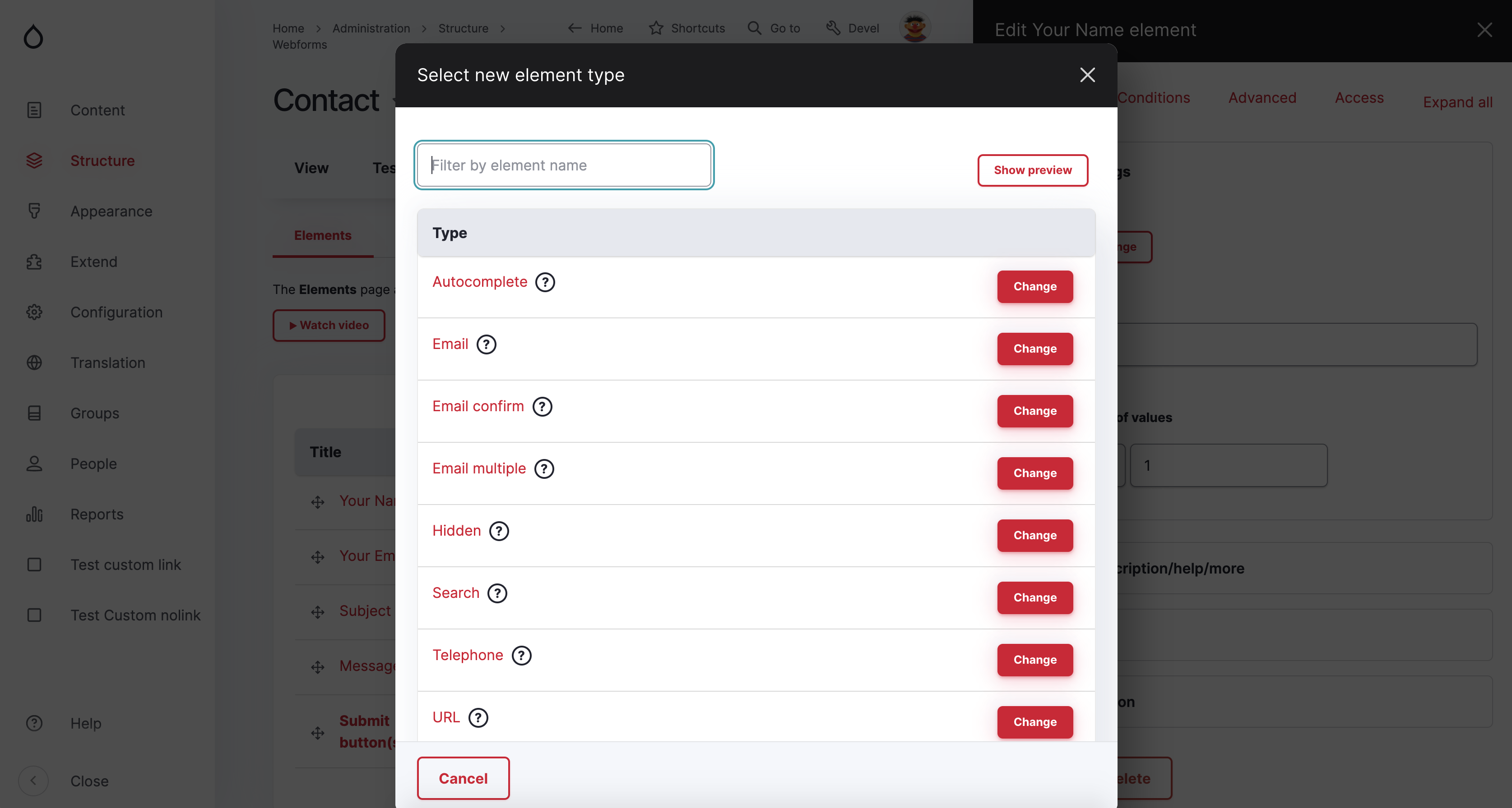 Wrong positioning for the webform dialogs [#3179589] | Drupal.org