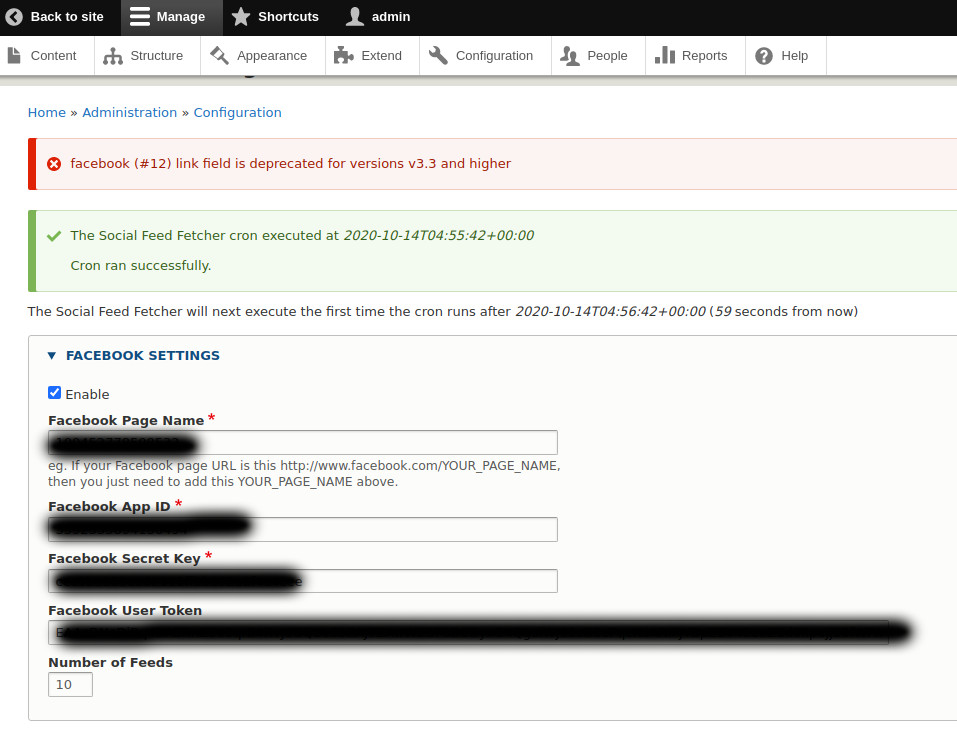 'Link' field and 'type' field are deprecated in Facebook Graph API [#3180450] | Drupal.org