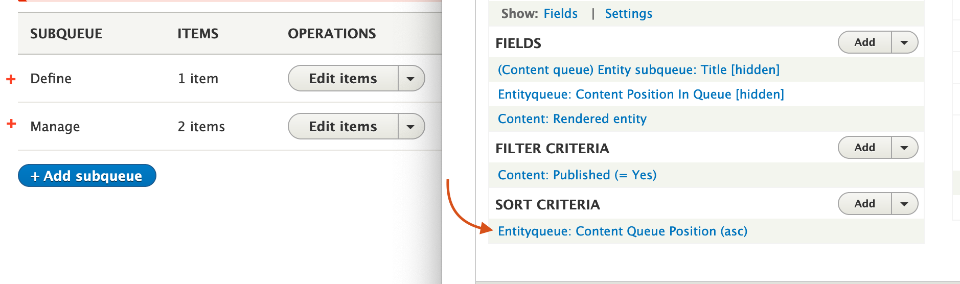 Ability to order/sort subqueues [#3183385] | Drupal.org