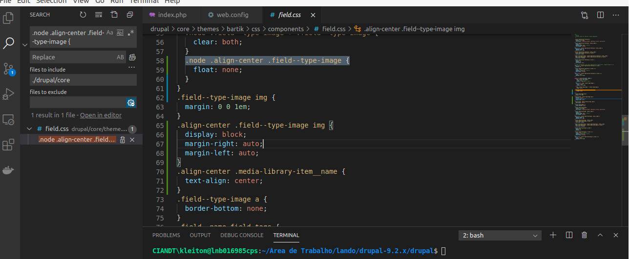 Image align center not working [#3126783] | Drupal.org