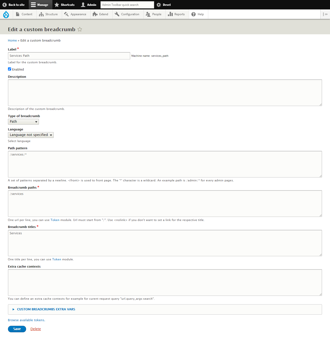 Path breadcrumbs with Views page URL don't work on node pages if language not selected [#3198831 ...