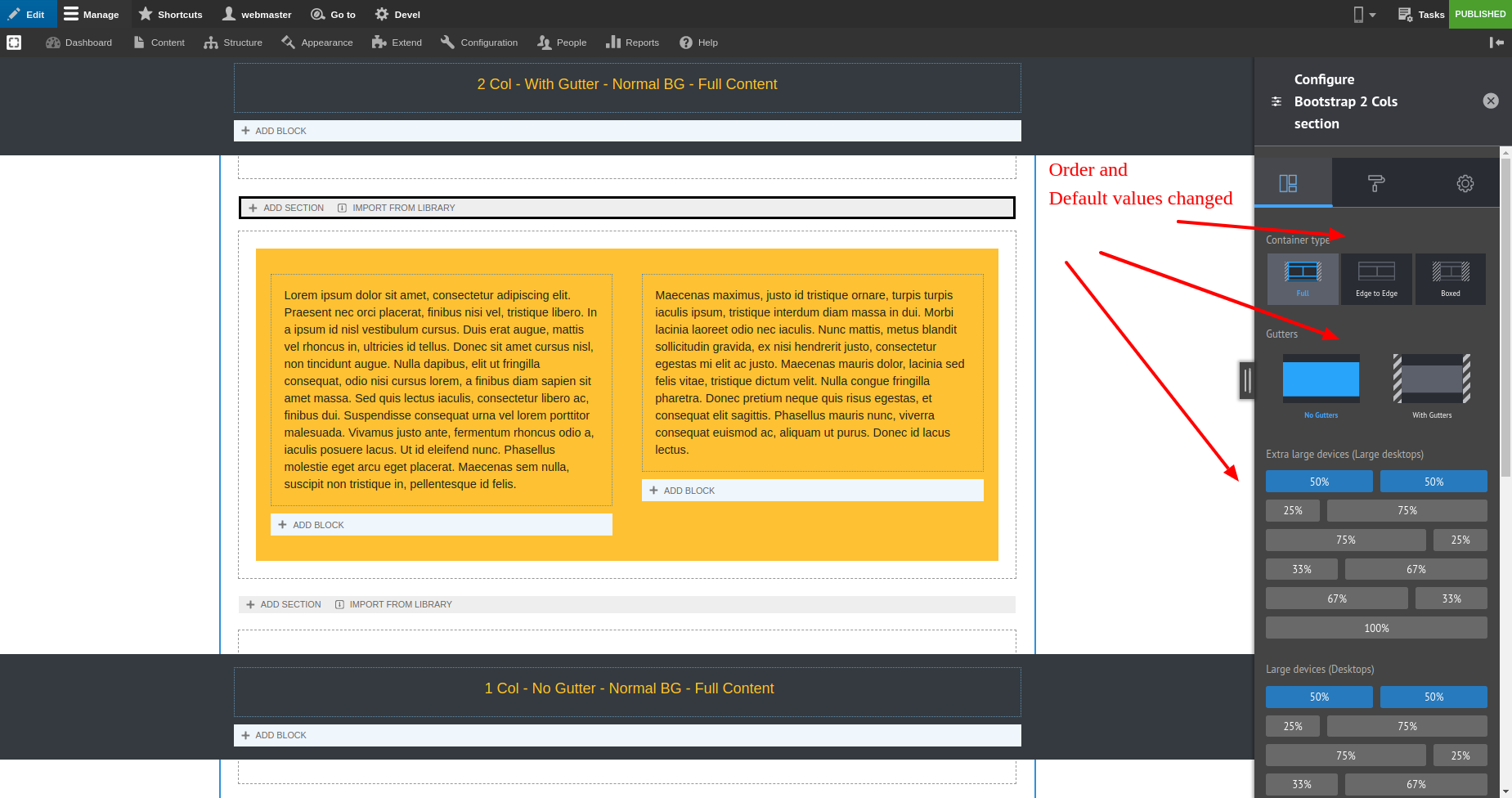 Switch definition class for the Layout Builder provider from Bootstrap Layout class to Varbase ...
