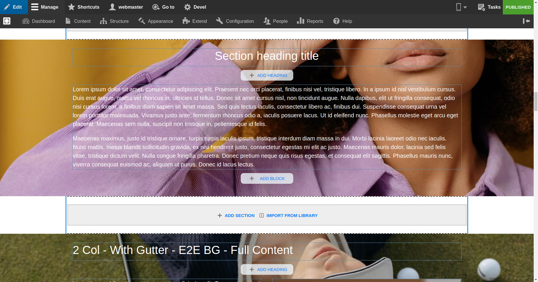Add the ability to add Section title for each section and have a ...