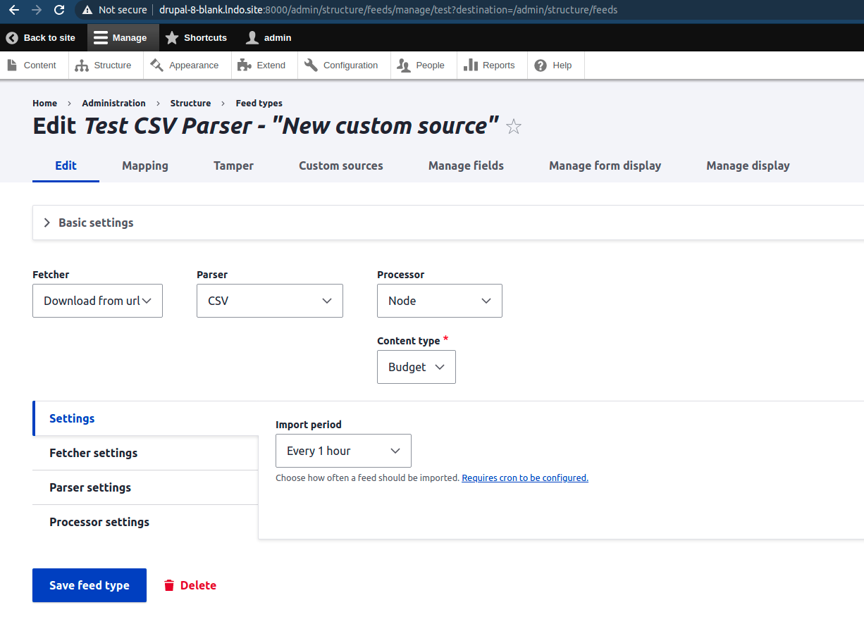 Add UI for editing and removing custom (CSV) sources [#2938505] | Drupal.org