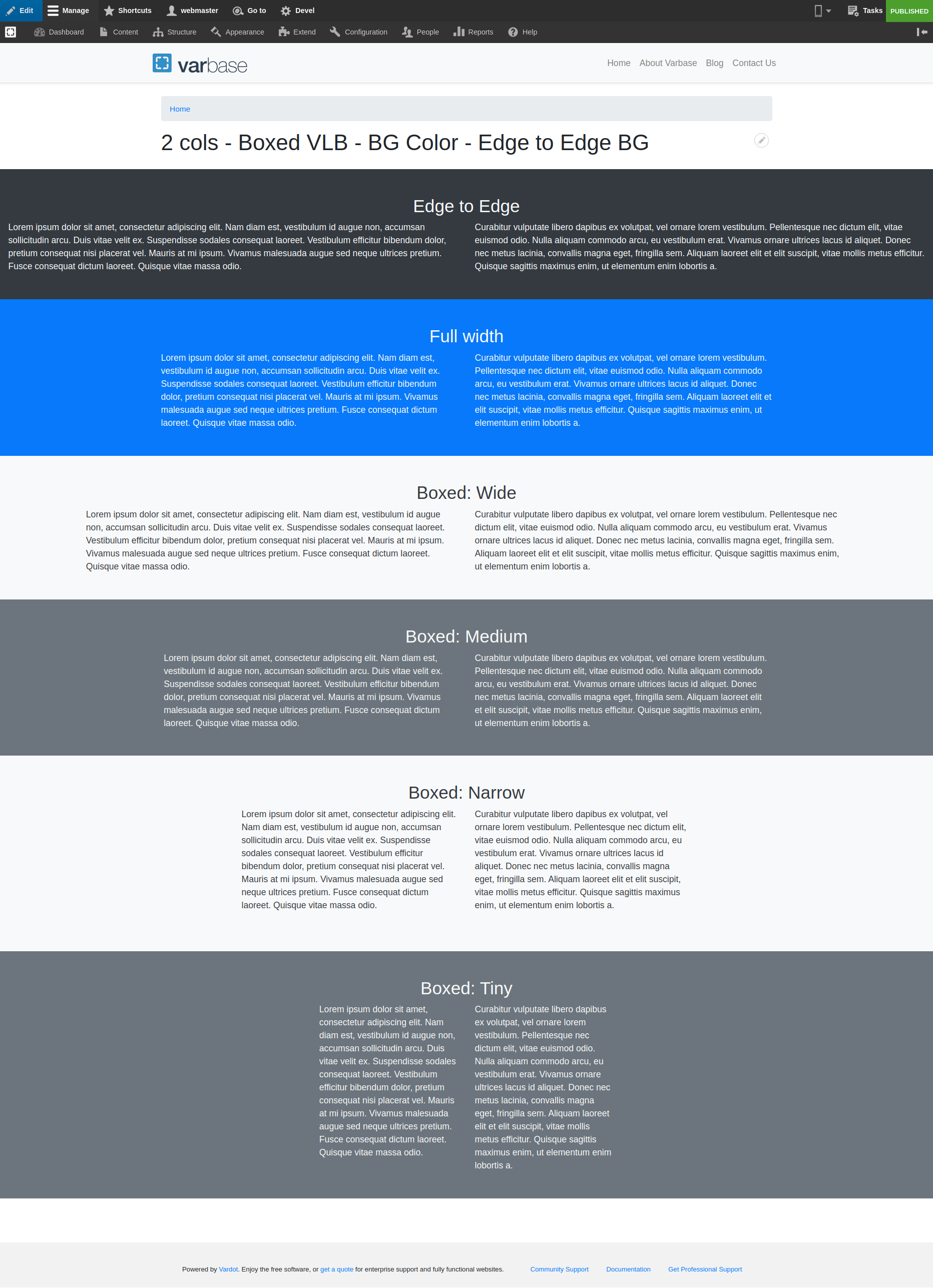 Add Boxed options ( Wide, Medium, Narrow, Tiny ) in Varbase Layout Builder ~10 [#3210657 ...