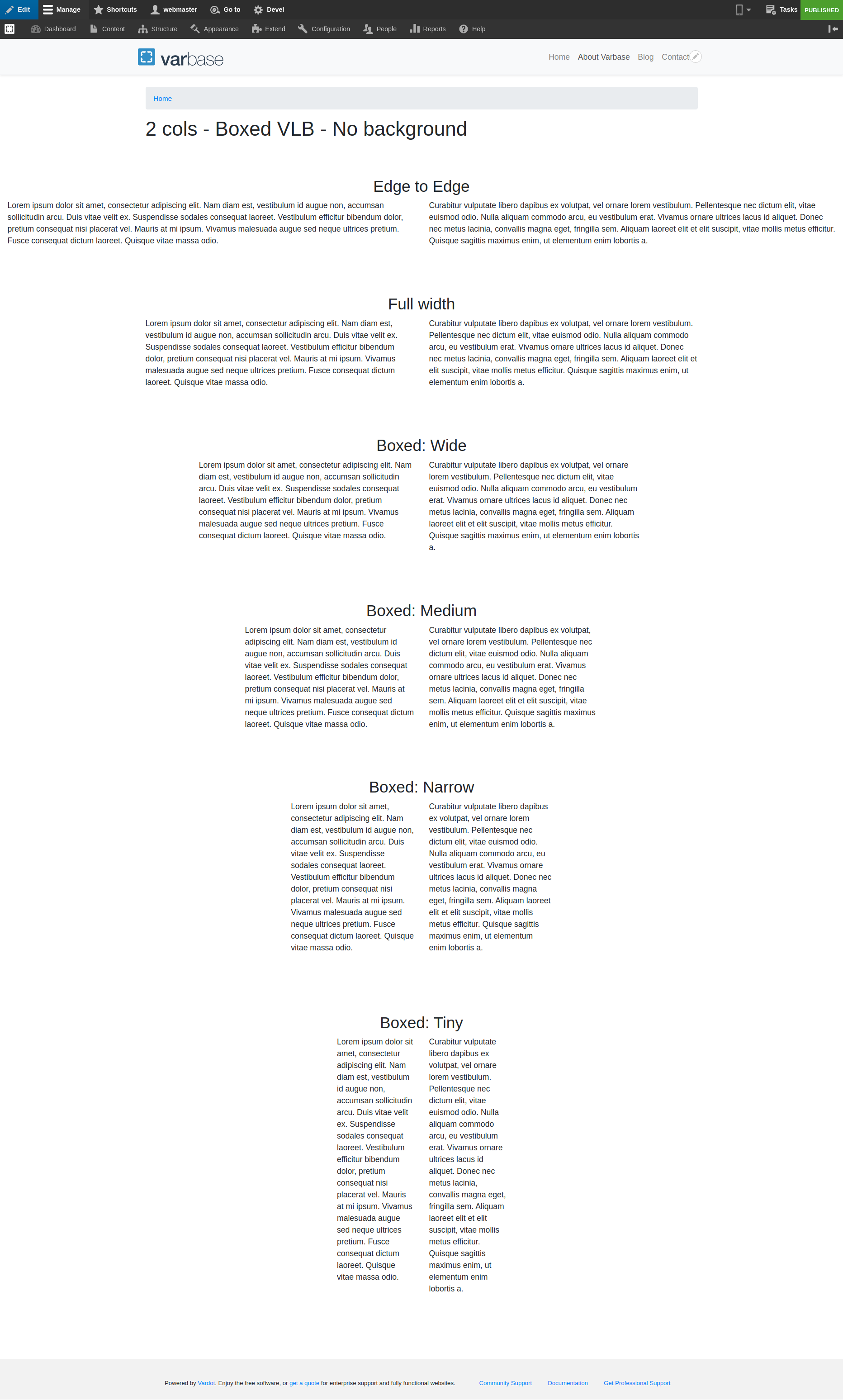 Add Boxed options ( Wide, Medium, Narrow, Tiny ) in Varbase Layout Builder ~10 [#3210657 ...