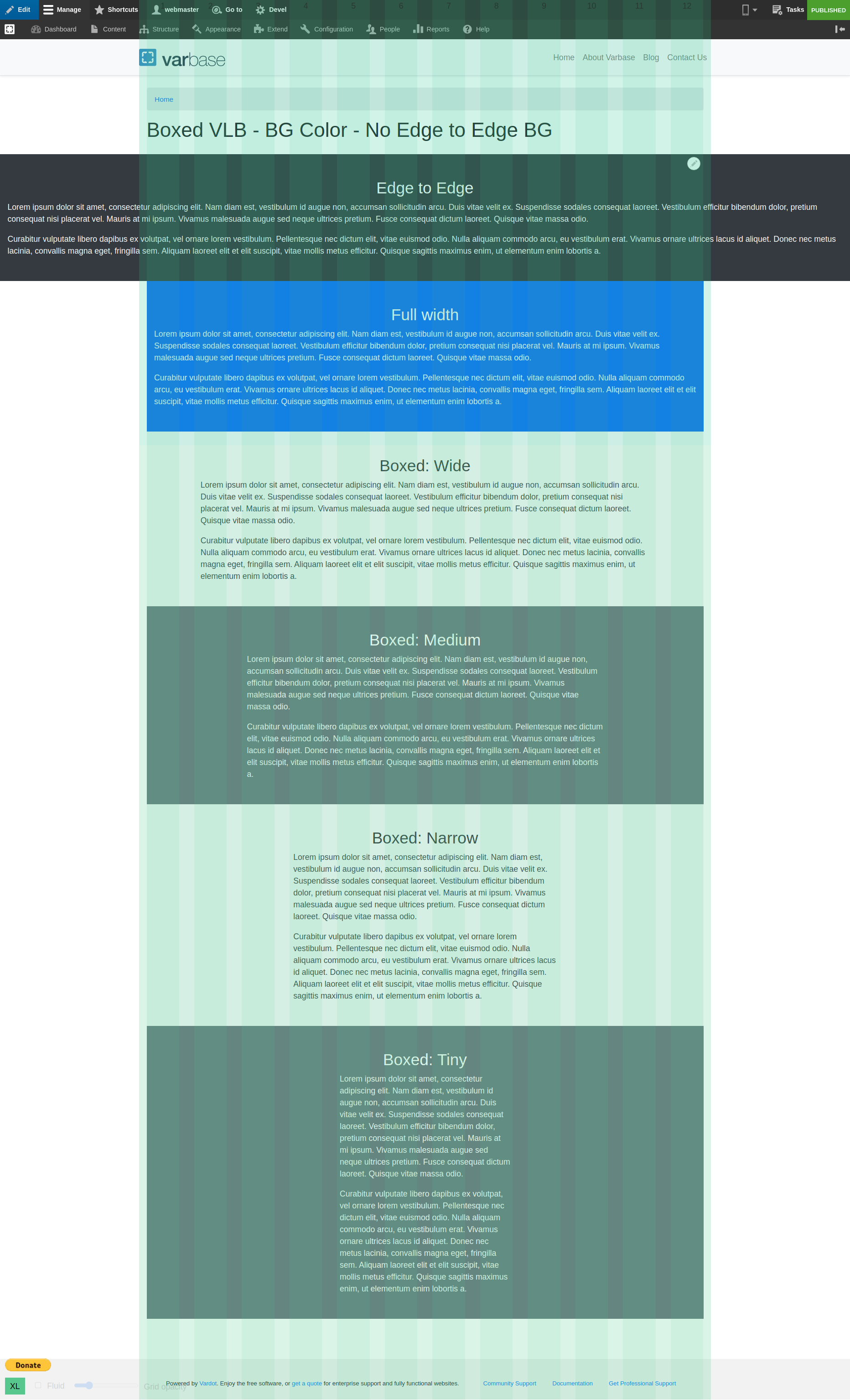 Add Boxed options ( Wide, Medium, Narrow, Tiny ) in Varbase Layout Builder ~10 [#3210657 ...