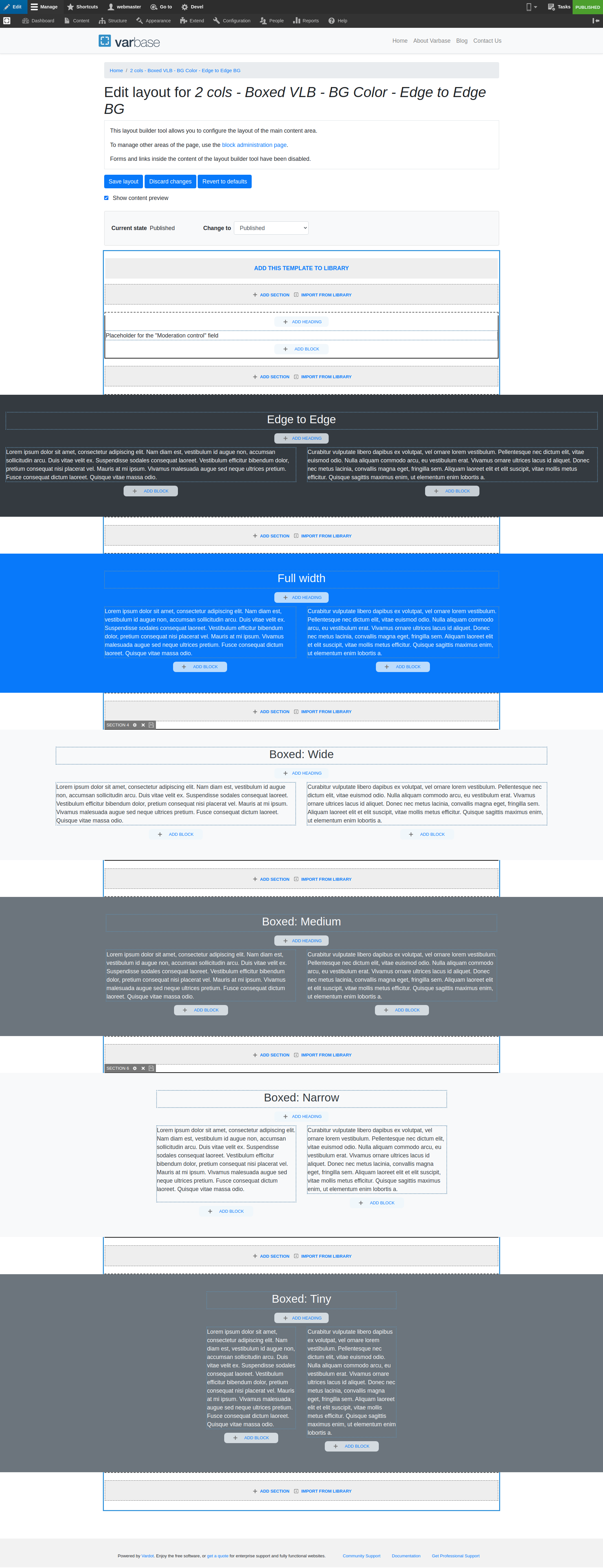 Add Boxed options ( Wide, Medium, Narrow, Tiny ) in Varbase Layout Builder ~10 [#3210657 ...