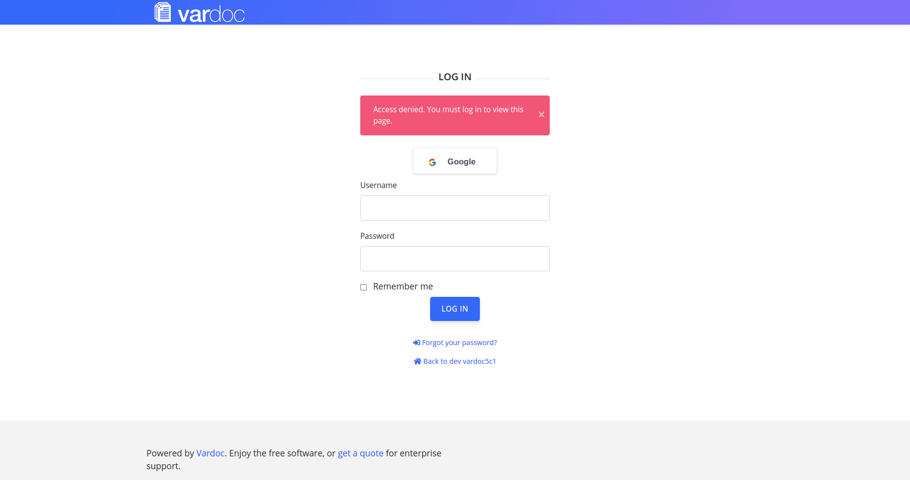 Switch to Varbase Social Single Sign-On module and remove the Vardoc Google Authentication ...