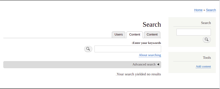 About searching breaking in different screen. [#3196784] | Drupal.org