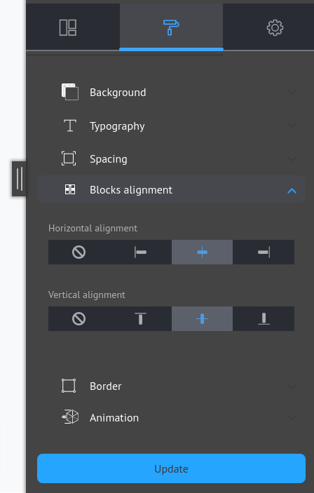 Add Vertical and Horizontal alignments to section styling settings for Varbase Layout Builder ...