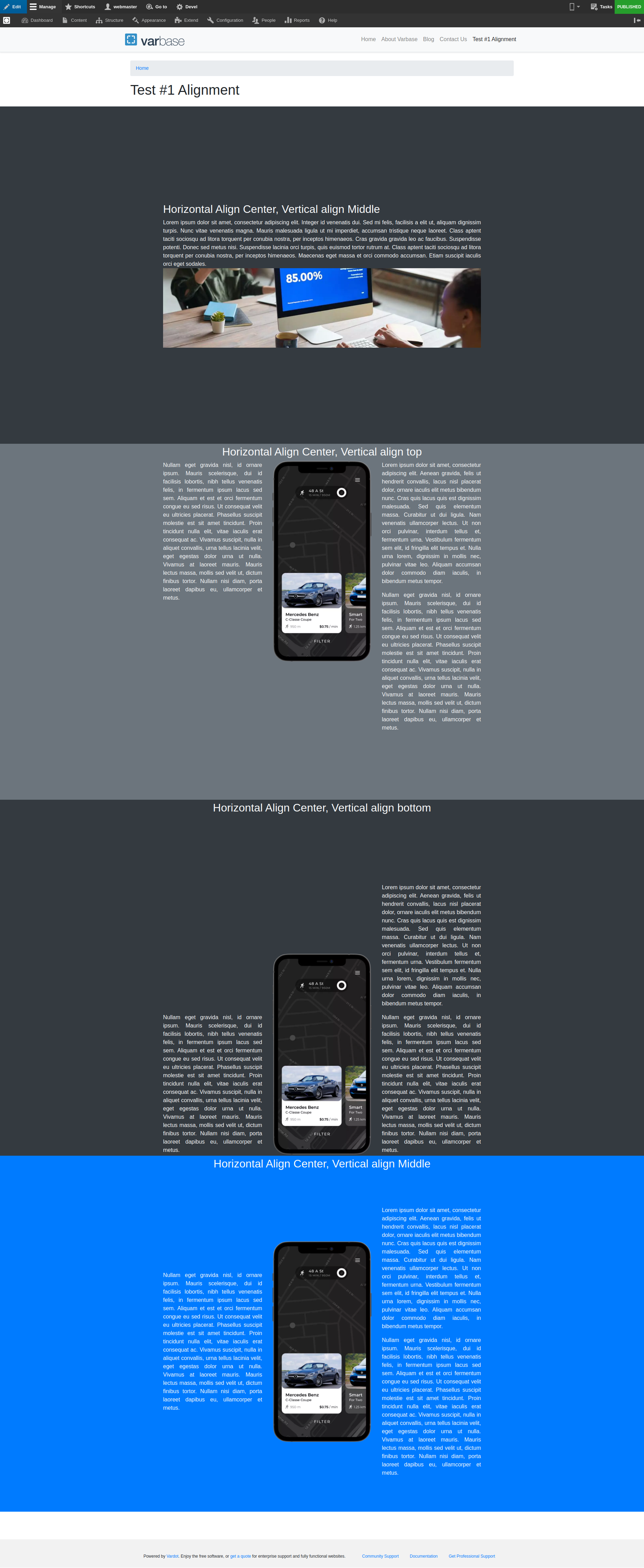 Add Vertical and Horizontal alignments to section styling settings for Varbase Layout Builder ...