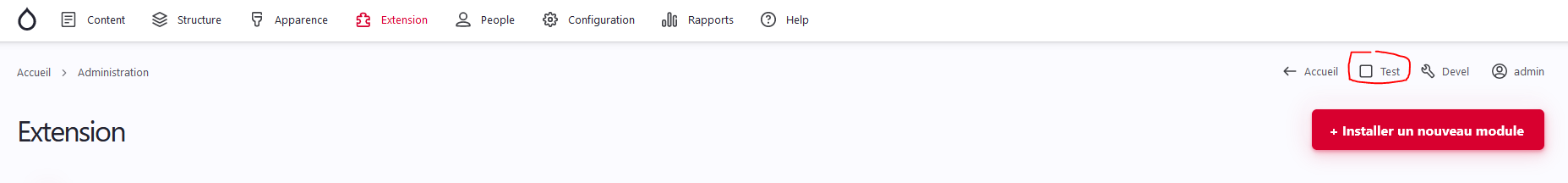 Possibility to display menu inside "Administration" menu instead of toolbar [#3221243] | Drupal.org