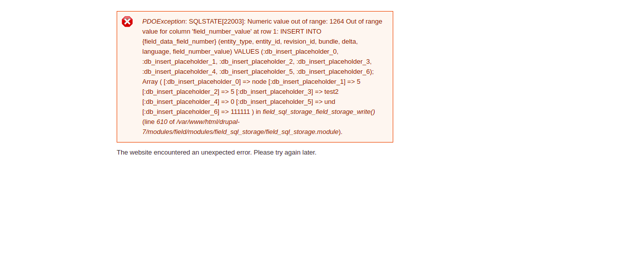 Pdoexception Sqlstate 22003 Numeric Value Out Of Range In Decimal Field 2461439 1922