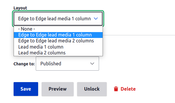 Fix to allow content editors to use stored selected layouts on the Full content display mode ...