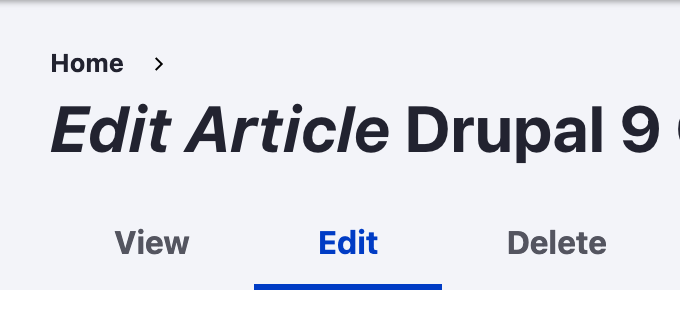 Node edit form: weird breadcrumb behavior [#3224622] | Drupal.org