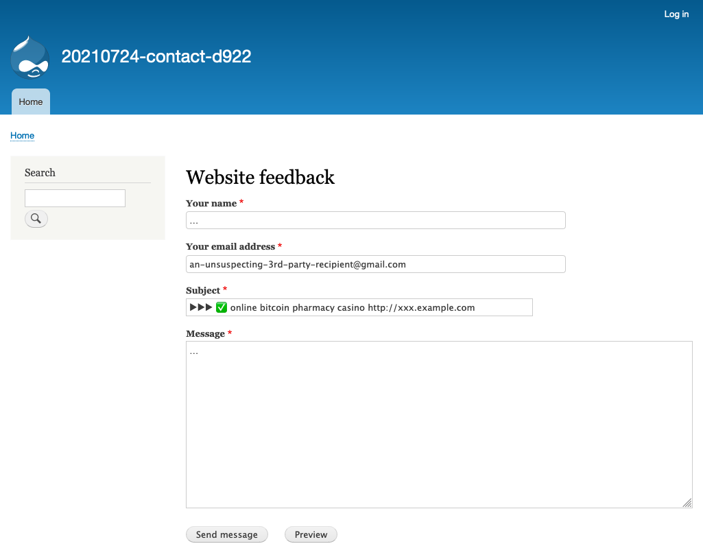 Contact form auto-reply message acts as a spam relay [#3225186 ...
