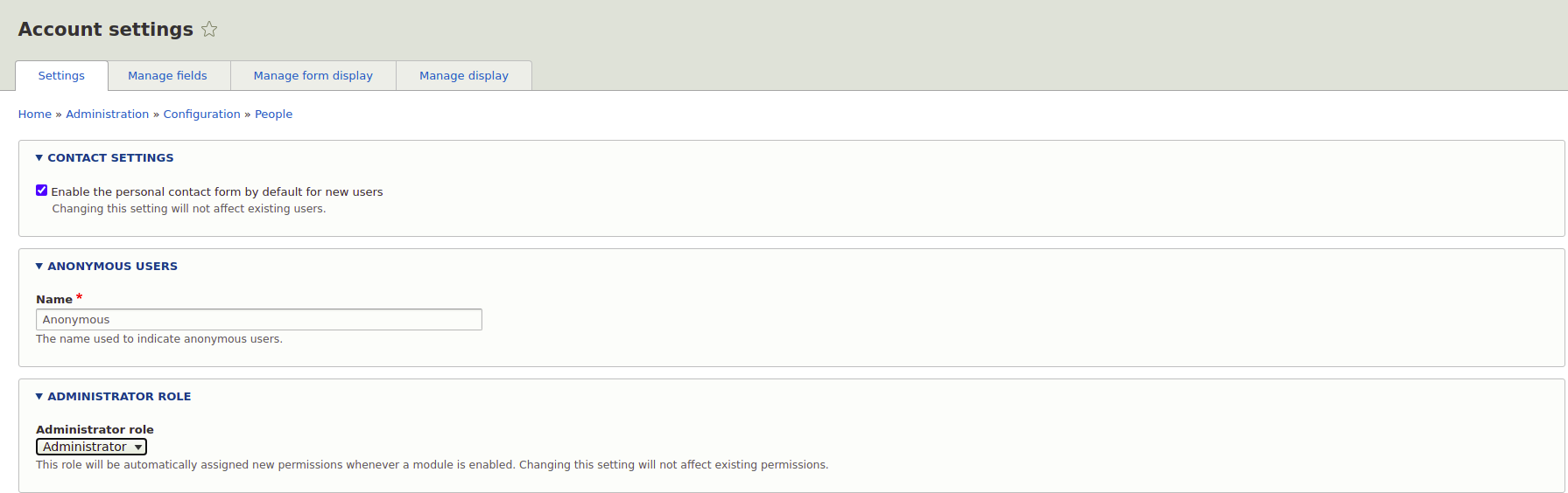 Move "administrator role" setting to new Role Settings form [#987978] | Drupal.org