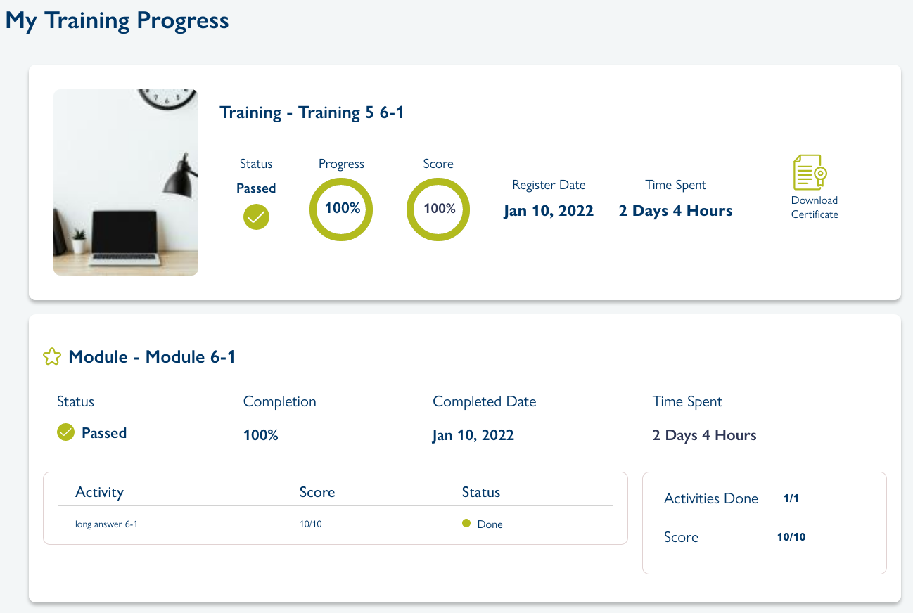 Module in Multiple Trainings [#3258420] | Drupal.org