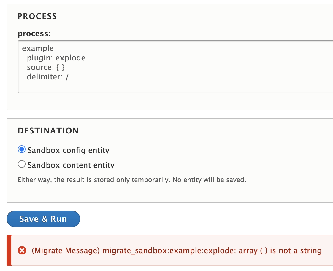 Add the process plugin ID to migration exception message [#3254347 ...