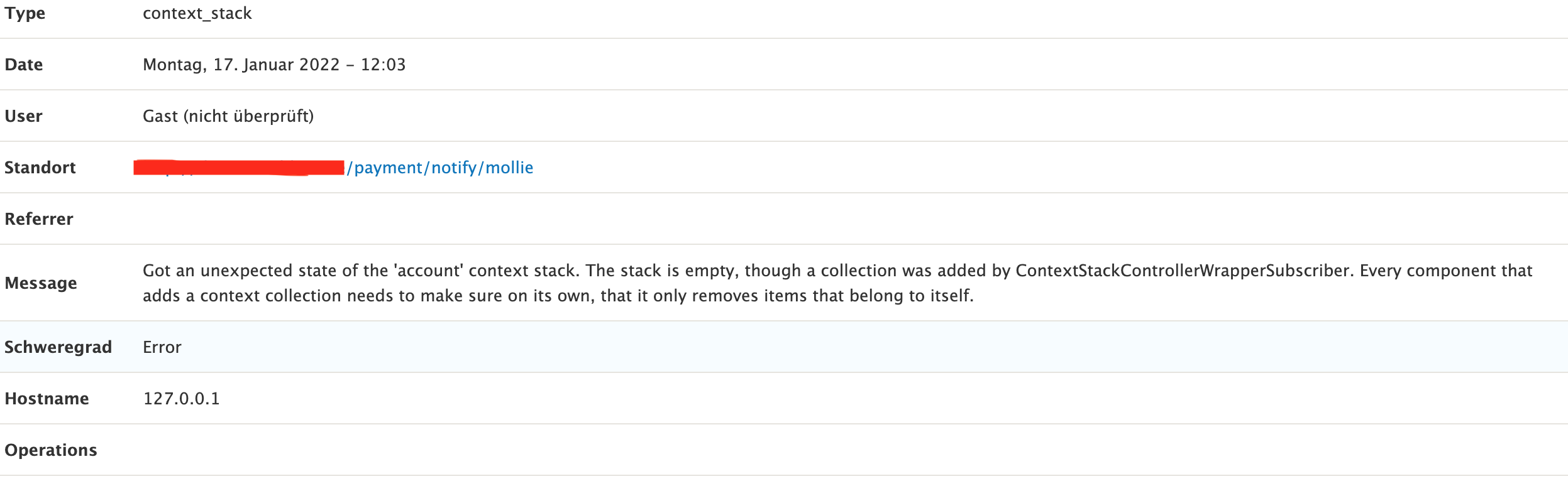 Error log: Got an unexpected state of the 'view' context stack. [#3259370] | Drupal.org