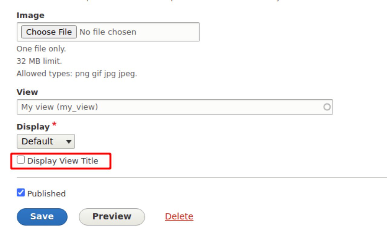Only render the view title if the 'Include view title' plugin is ...