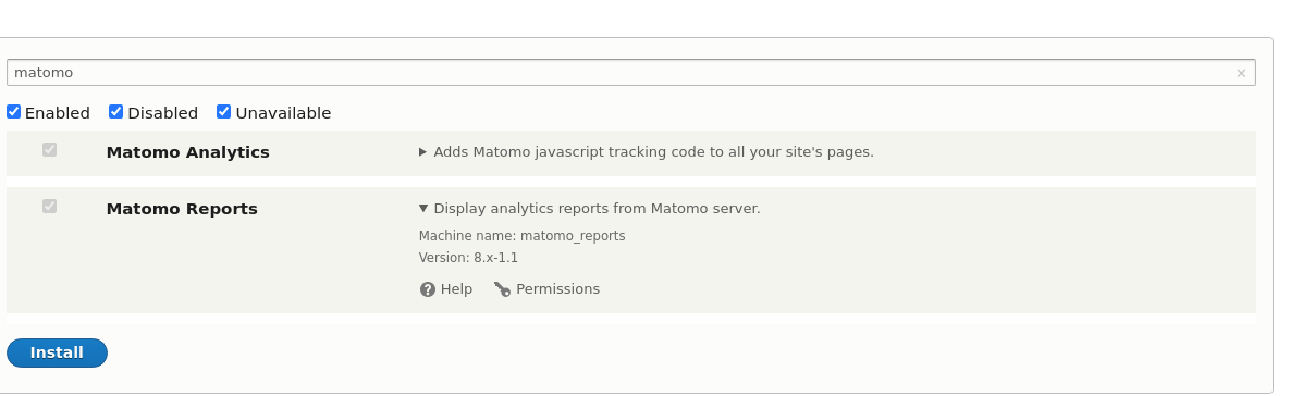 Configuration link on Extend page is missing. [#3263955] | Drupal.org