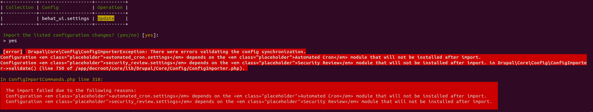 Fix drush cim --partial --source=/app/config/sync on Platform.sh app server, which bring up a ...