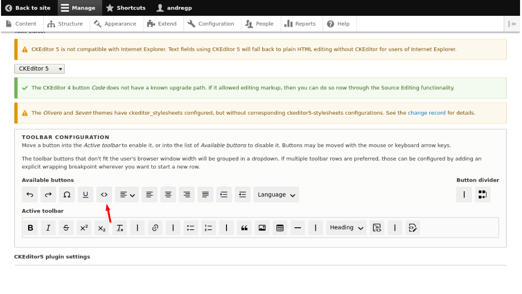 Migrate "codetag" contrib CKEditor 4 plugin to built-in equivalent in core's CKEditor 5 ...