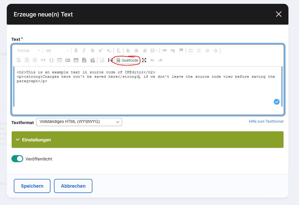 Changes in CKEditor Changes in CKEditor