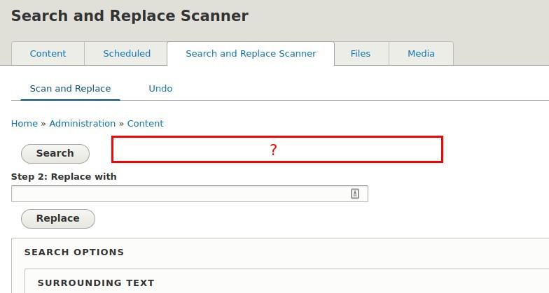 No "Step 1: Search For" input on Drupal 9 [#3279049] | Drupal.org