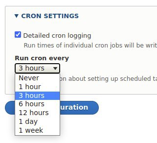 Not all time settings shoes into cron jobs [#3279830] | Drupal.org