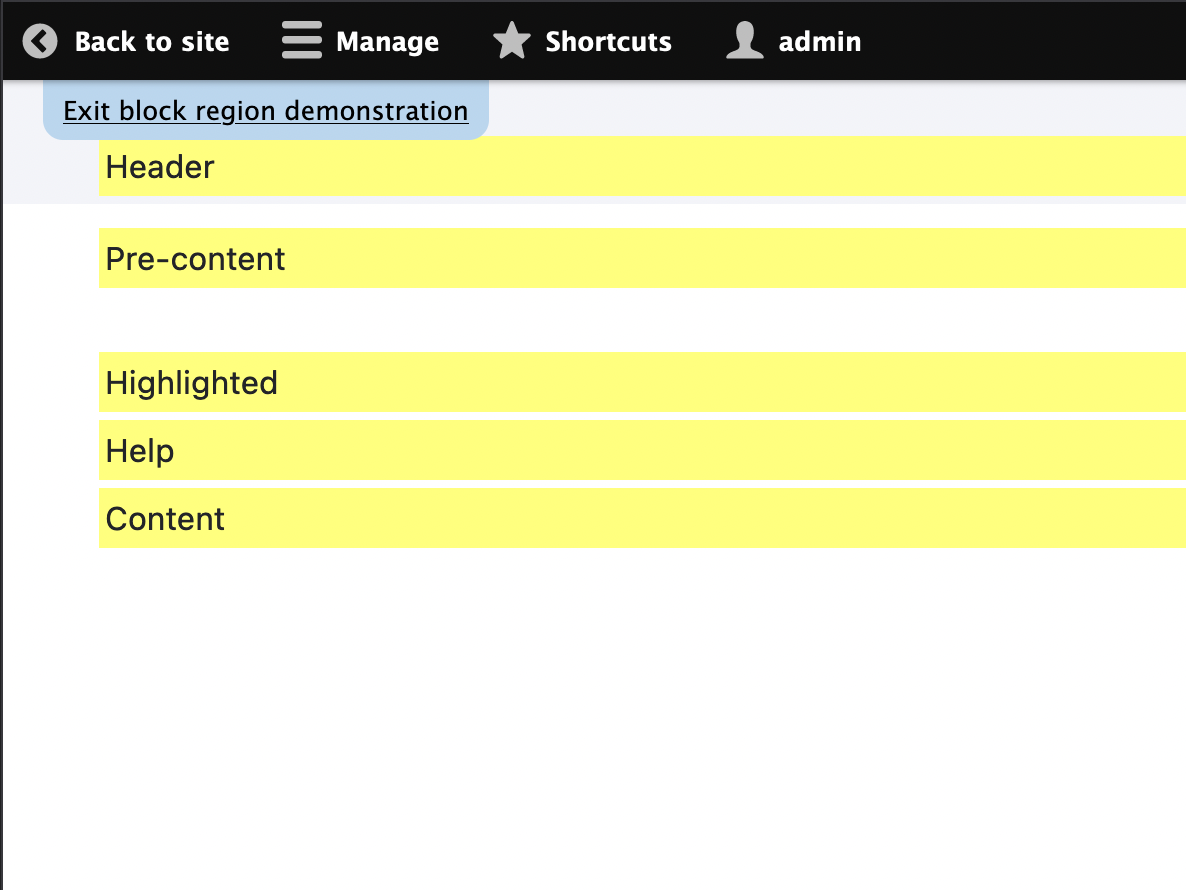 Toolbar Manage Vertical Menu Hides Link to "Exit Block Region Demonstration" on Claro Theme ...