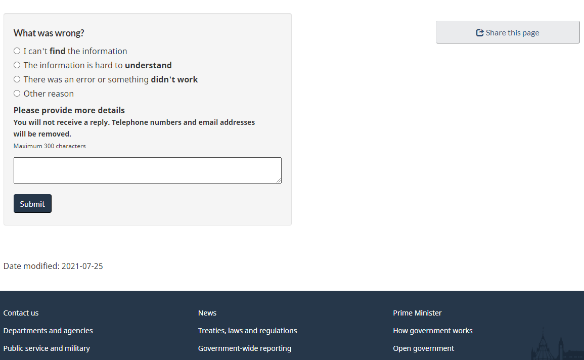 Request a new webform for Page feedback tool [#3282481] | Drupal.org
