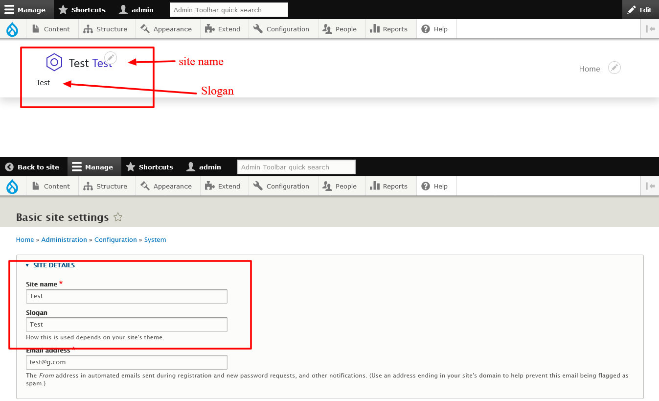 Site name issue [#3283292] | Drupal.org