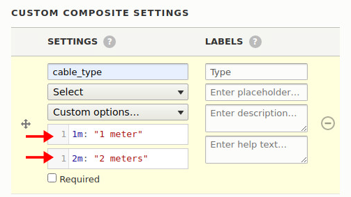 Custom composite select options issue [#3283625] | Drupal.org